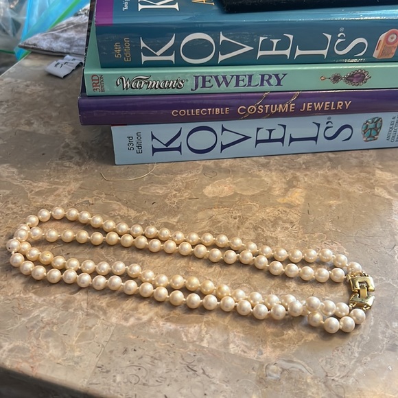 Monet | Jewelry | Vintage Monet Two Strand Resin Pearl Necklace With ...